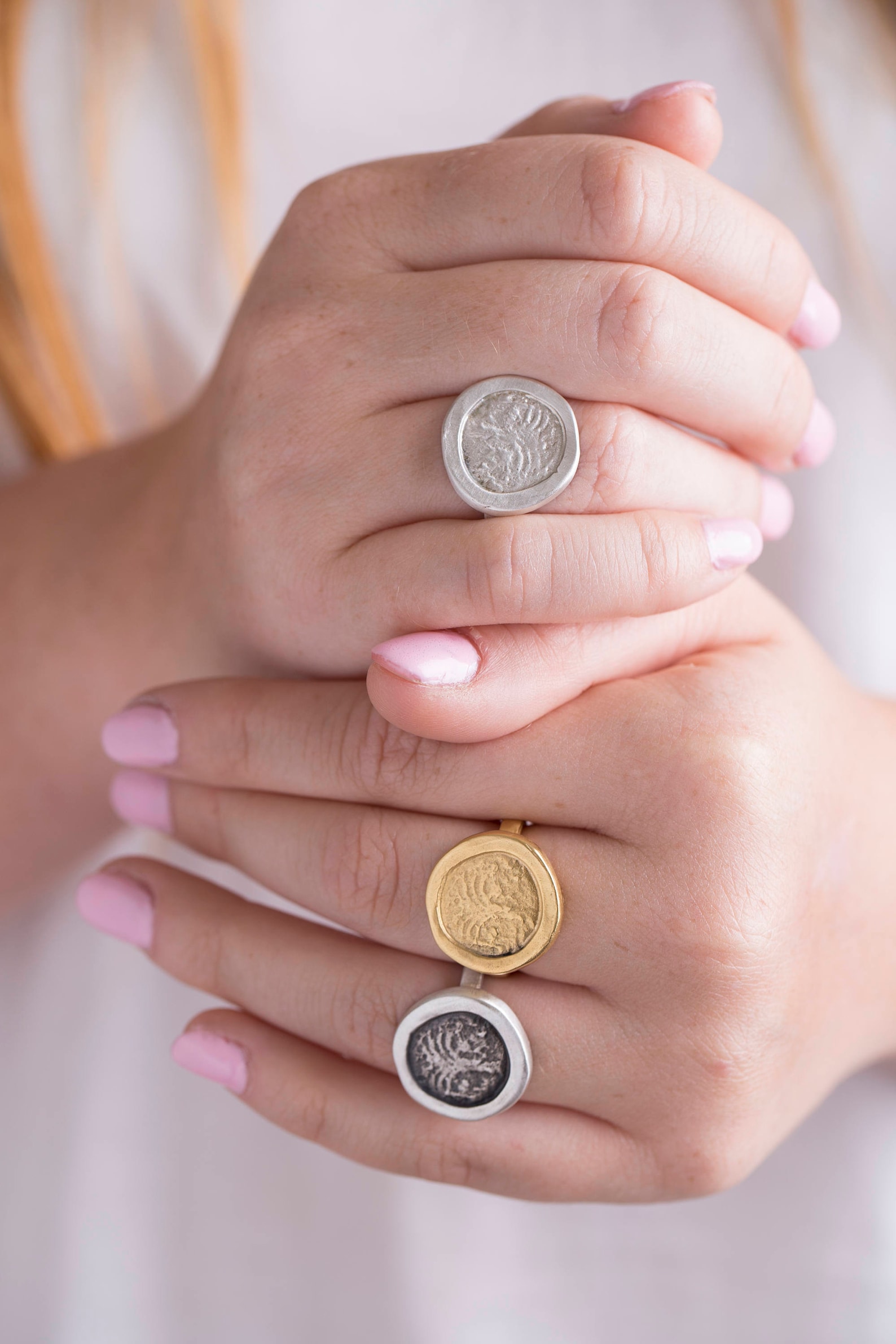 Sterling silver coin ring. Coin seal ring. stamp ring. signet | Etsy