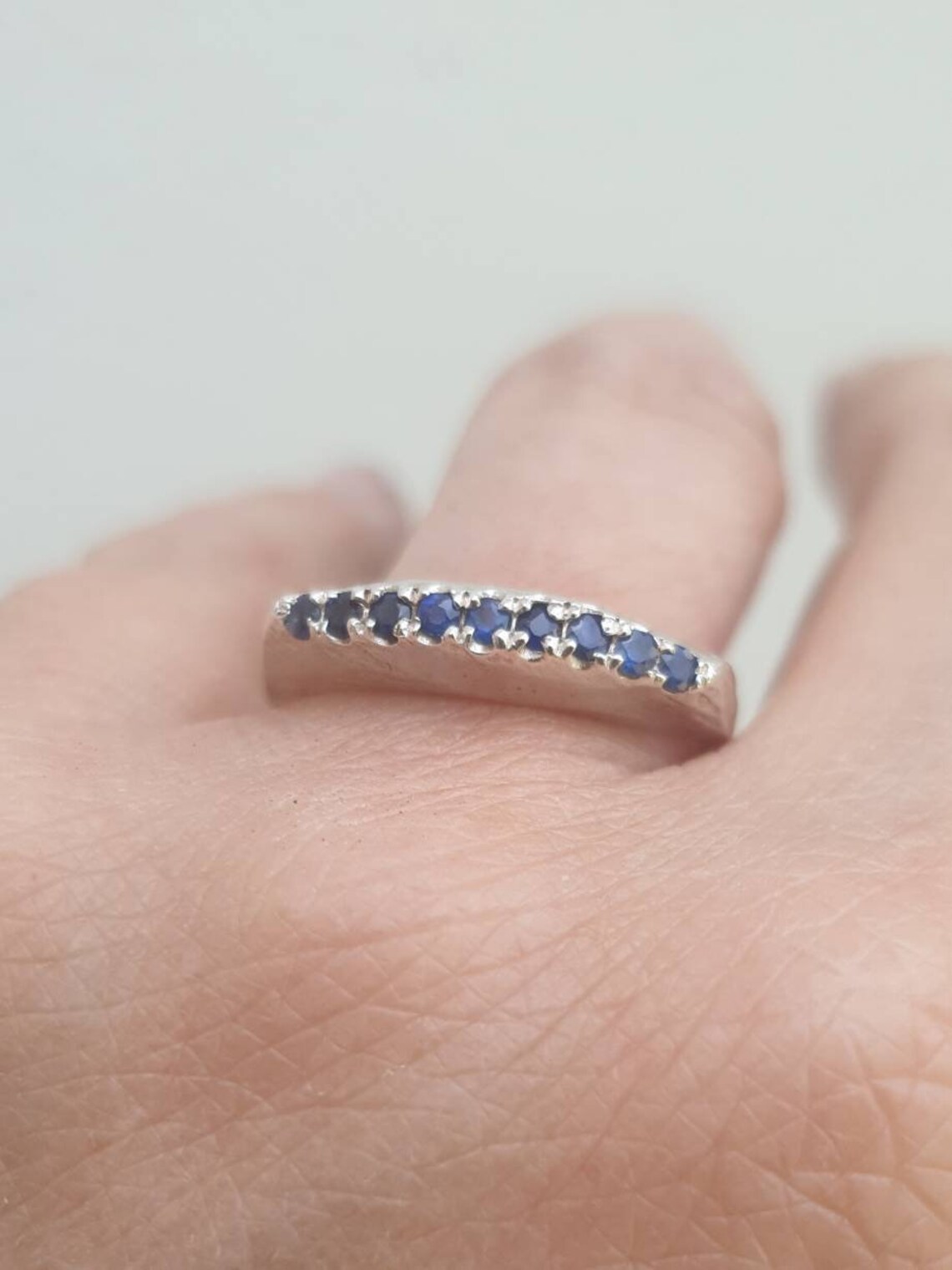 Sapphire Ring. Sapphire Sterling Silver Ring. Designer Ring. | Etsy