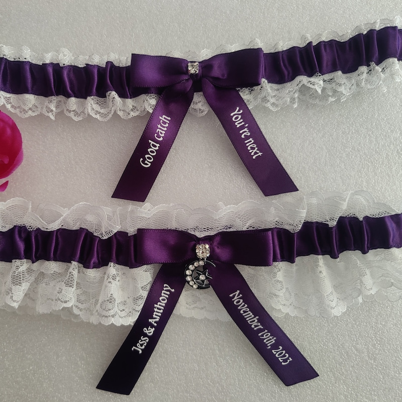 Purple Bridal Garter - Etsy