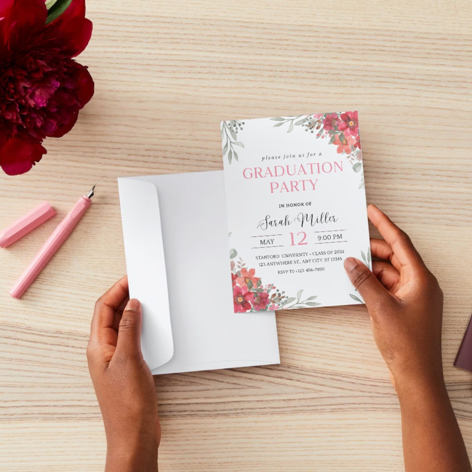 Graduation Invitation 2024 Template, Graduation Party Invite, College ...