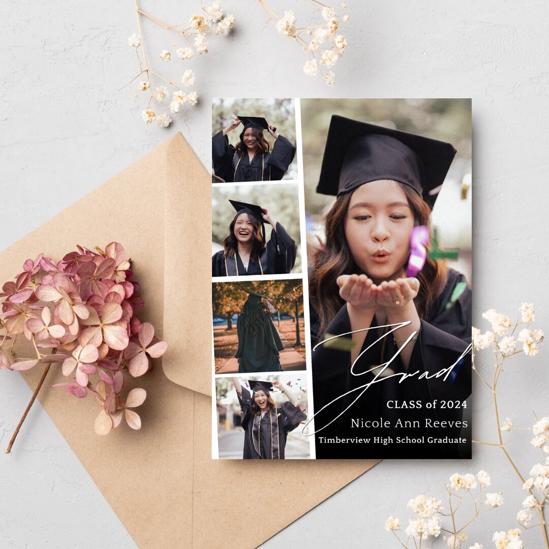 Graduation Invitation 2024 Template, Graduation Party Invite, College ...