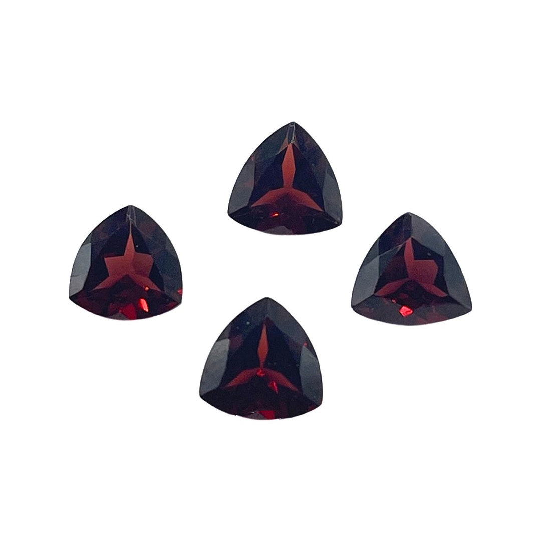 Genuine Trillion Garnet Gemstones - 8x8mm Faceted Garnets - Loose ...