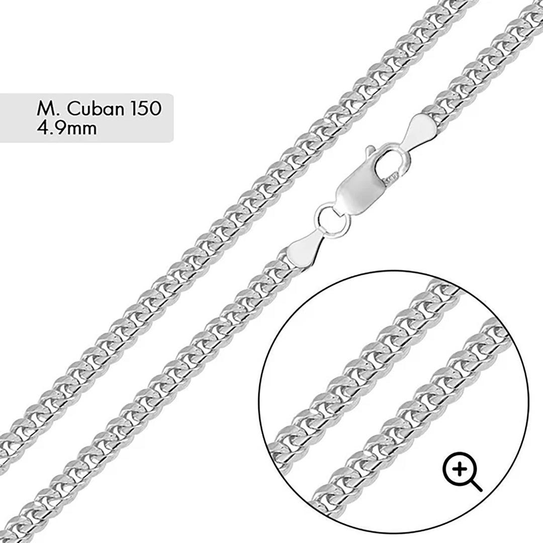 Silver Cuban Link Chain for Men or Women - 4.90mm Width- 18 to 22 ...