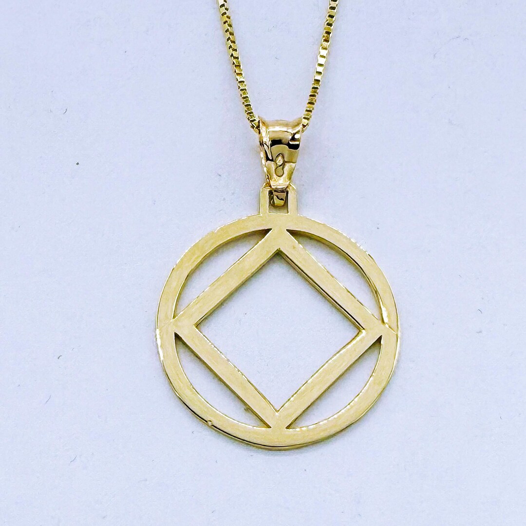 NA Pendant 14kt Yellow Gold: Recovery Gift - Optional Box Chain ...