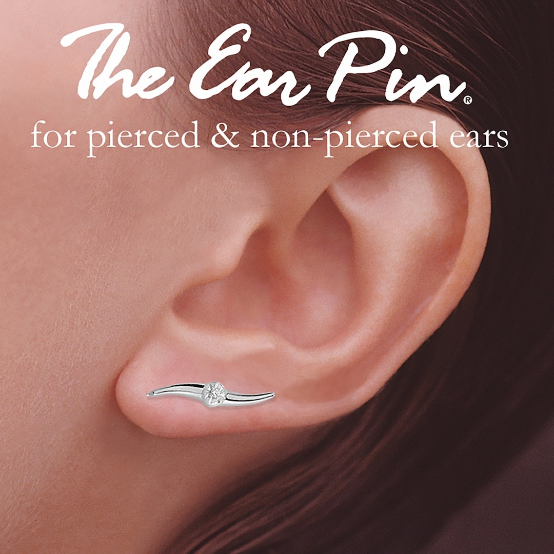 Ear Climber Earrings Diamond Ear Pin Earrings 10kt Gold: Diamond ...