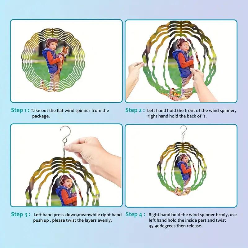 American Flag Circular Wind Spinner, Patriotic Flag Wind Spinner, Red ...