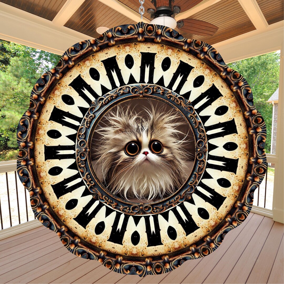 Brown Eyed Sad Little Kitten Wind Spinner, Kitty Cat Wind Spinner, Cat ...