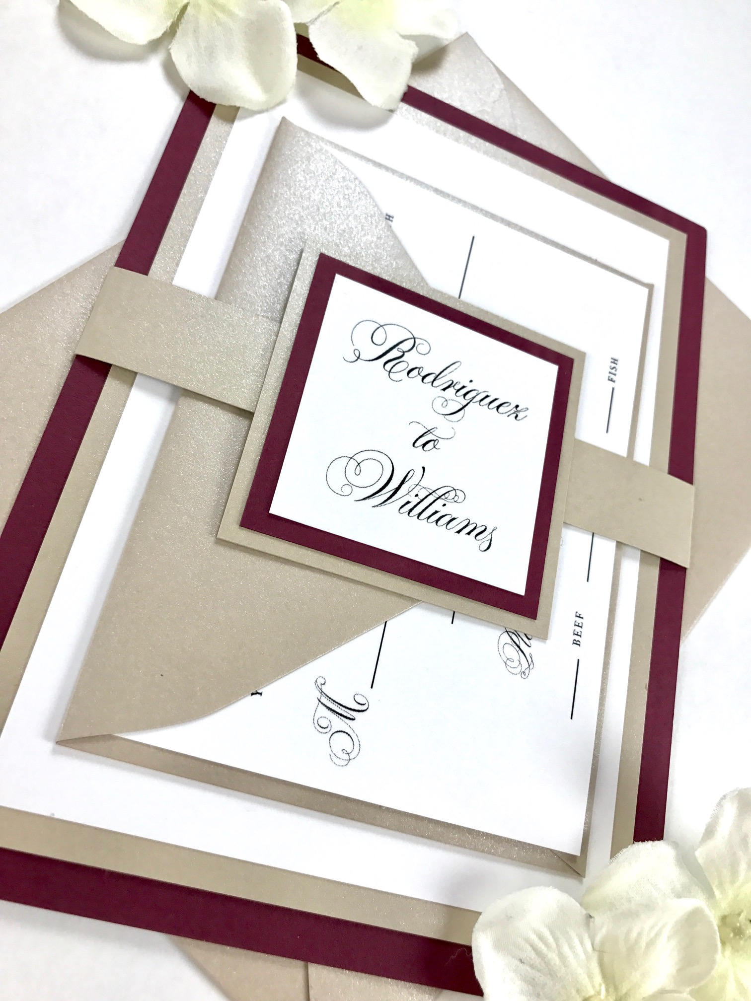 Full Wedding Invitation Set Invitation RSVP Card Envelopes - Etsy