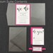 Pink and Gray Wedding Invitations, Hot Pink Wedding, Fun Wedding ...