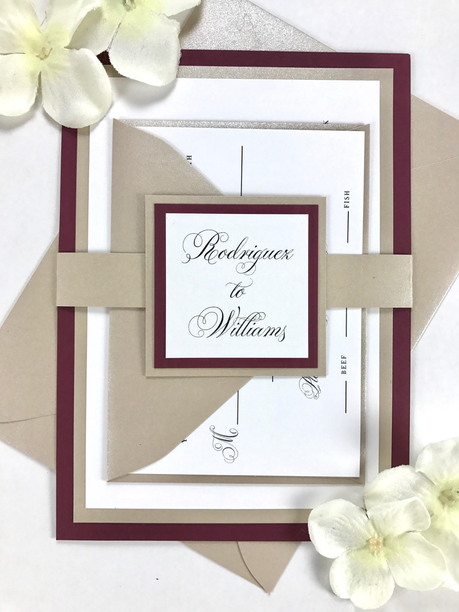 Full Wedding Invitation Set Invitation RSVP Card Envelopes - Etsy
