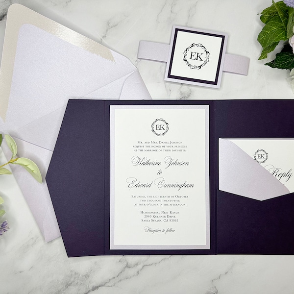 Pocket Folder Invite - Etsy