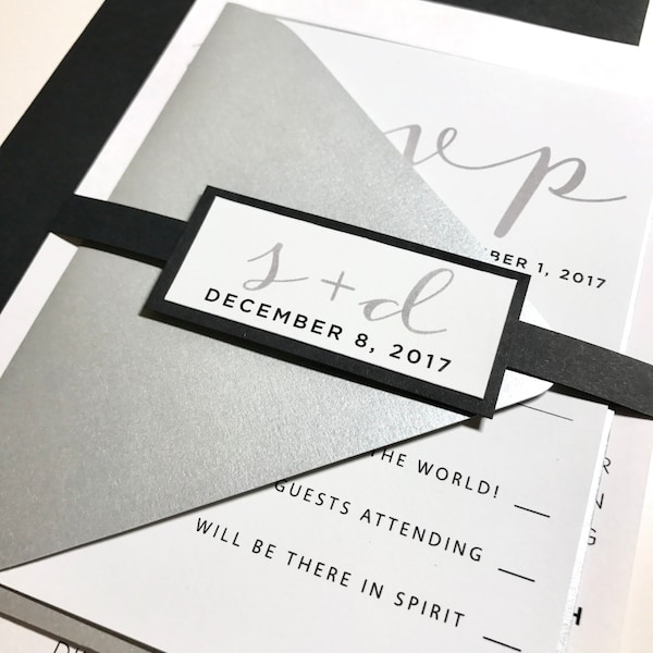 Metallic Invitations - Etsy