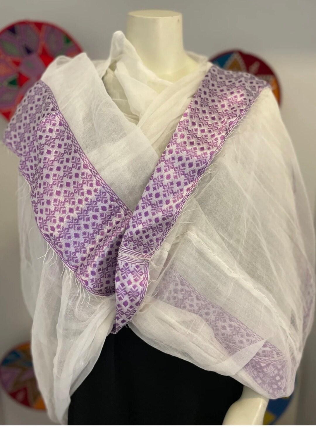 Purple Tilet Netela - Etsy