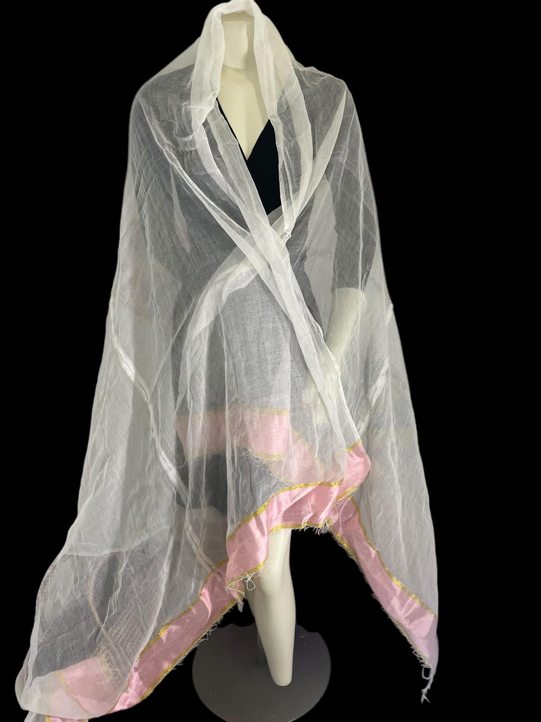 Pink and Gold Tilet Netela - Etsy