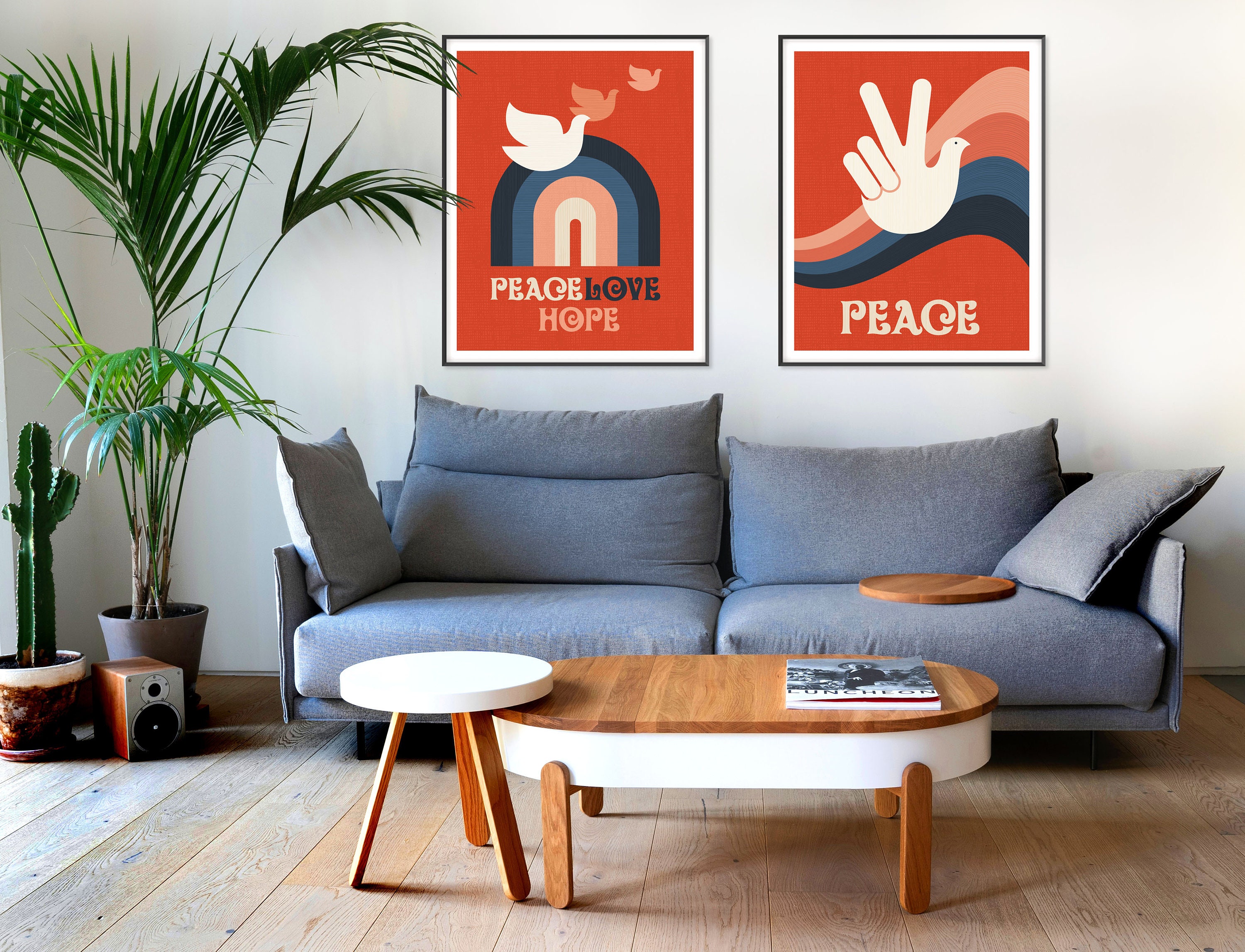 Retro Peace Poster, Retro Peace Wall Art, Retro Peace Artwork, Retro ...