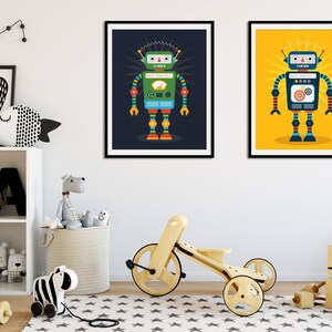 Digital Robot Print Robot Poster Robot Art Children Art - Etsy