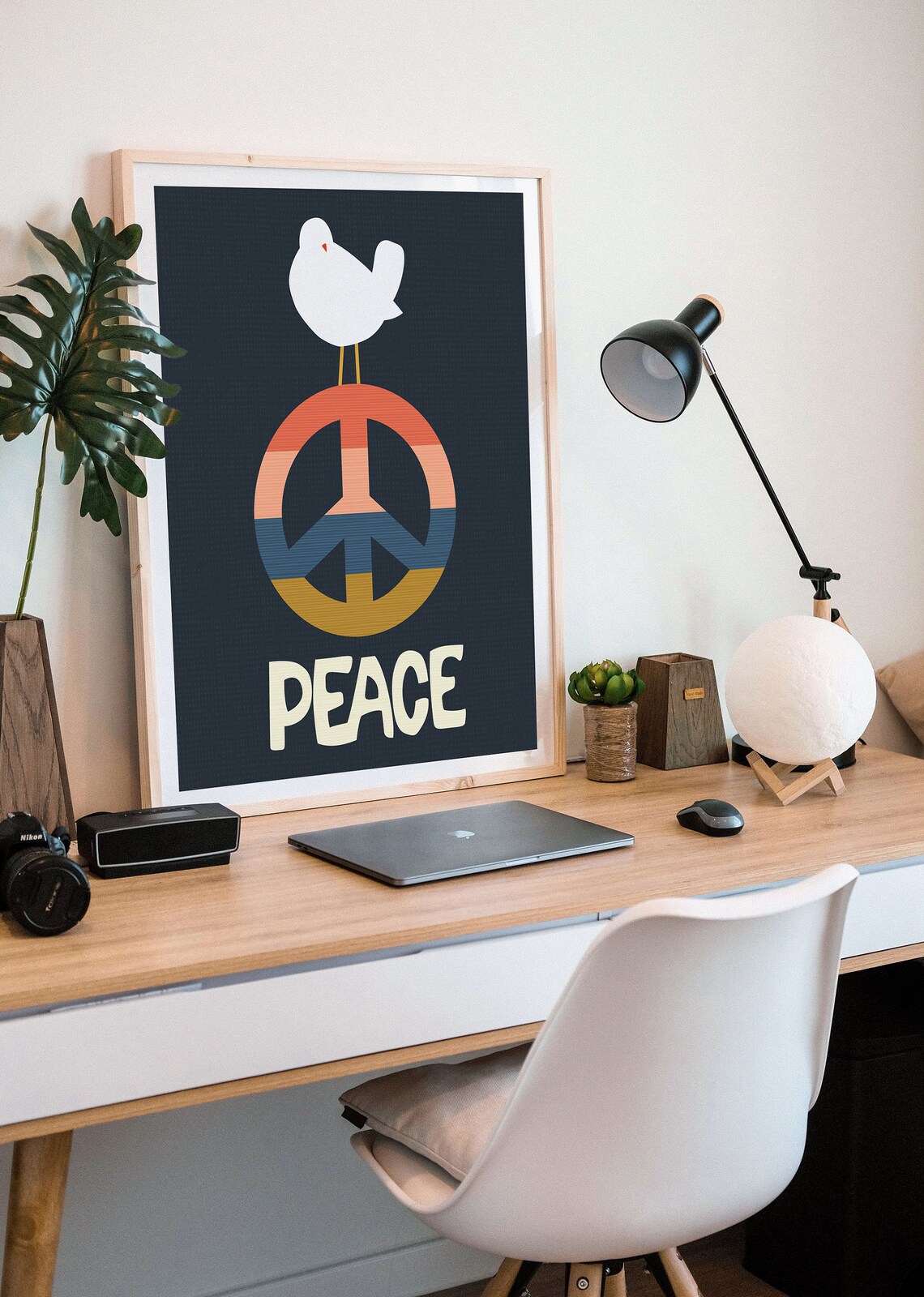 Digital Printable Peace Poster Retro Peace Wall Art Retro | Etsy