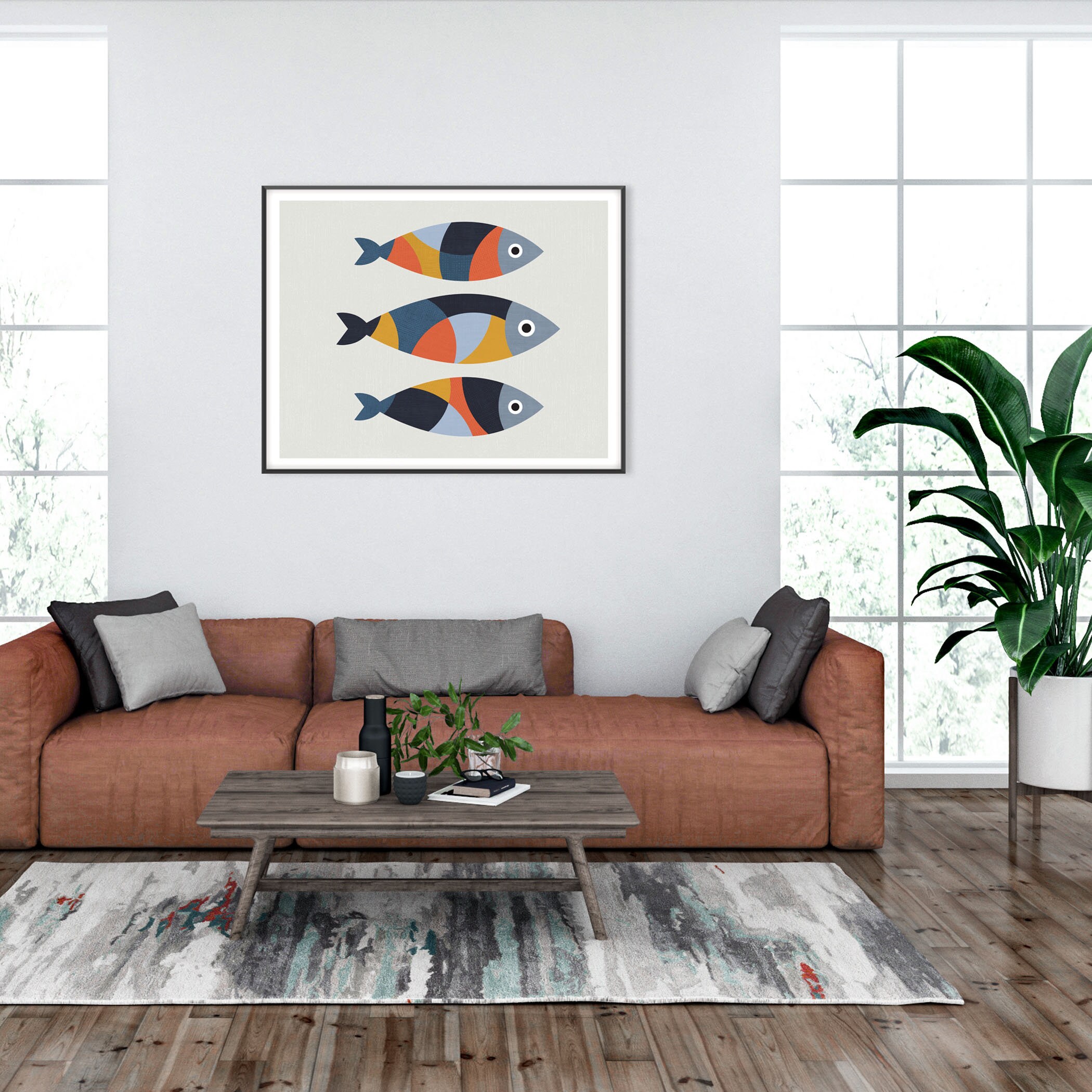 Retro Fish Print, Retro Fish Wall Art, Retro Fish Art Work, Fish Poster ...