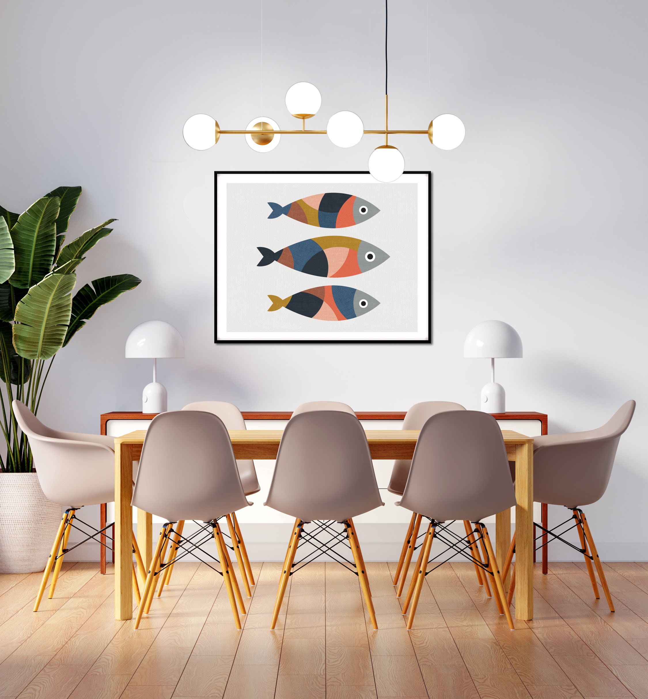 Retro Fish Print, Retro Fish Wall Art, Retro Fish Artwork, Fish Poster ...