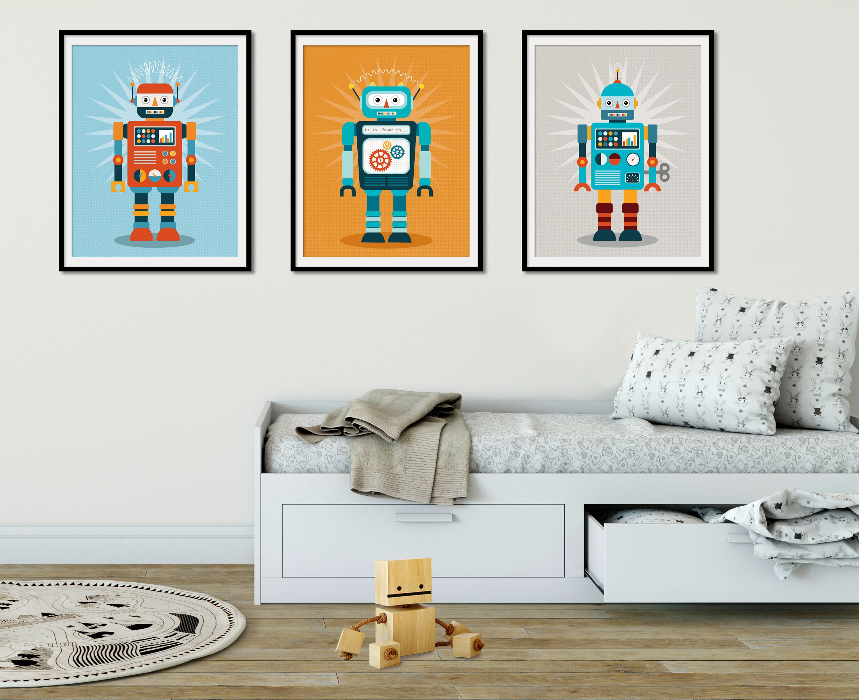 Digital Robot Print Robot Poster Robot Art Digital Artwork - Etsy
