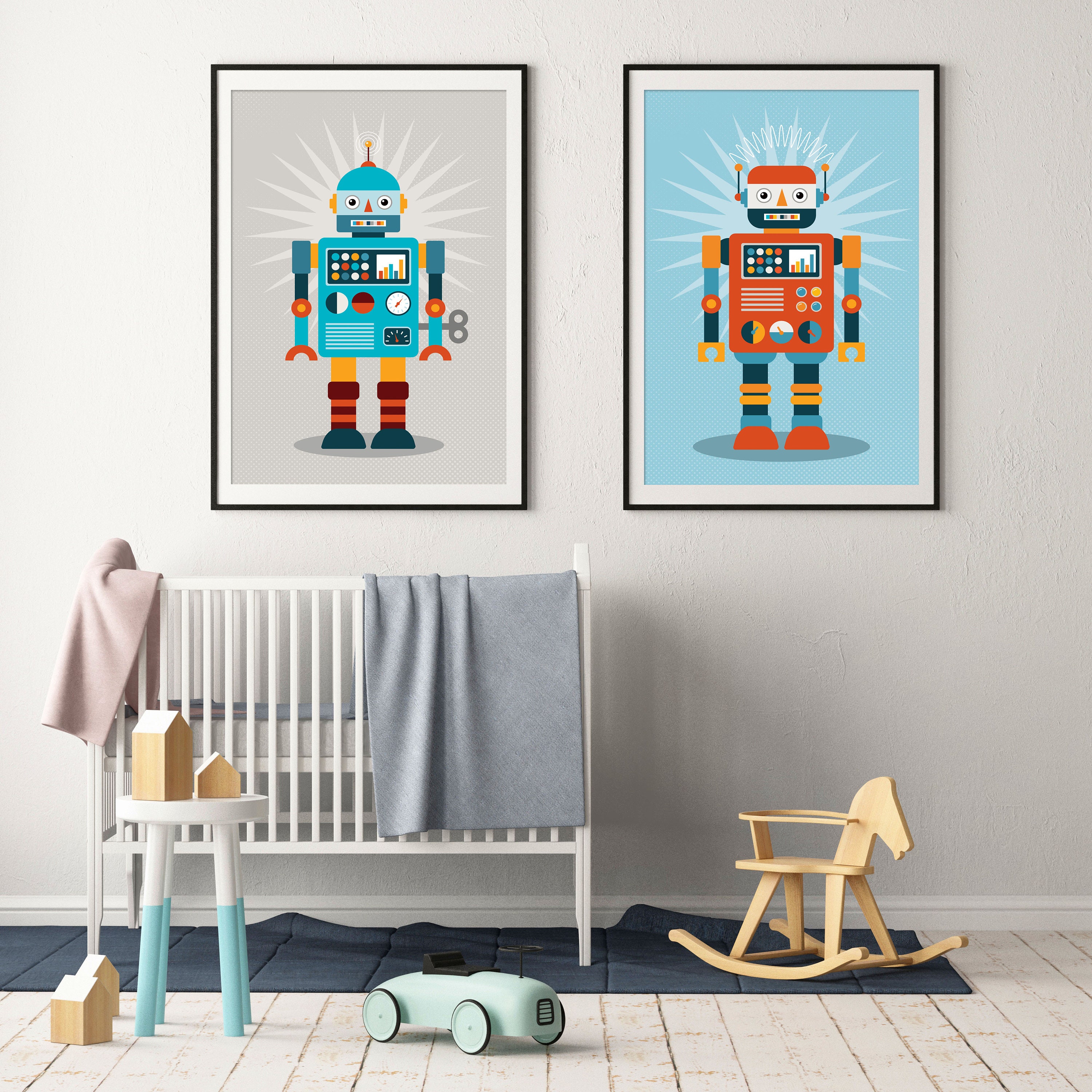 Digital Robot Print Robot Poster Robot Art Digital Artwork - Etsy