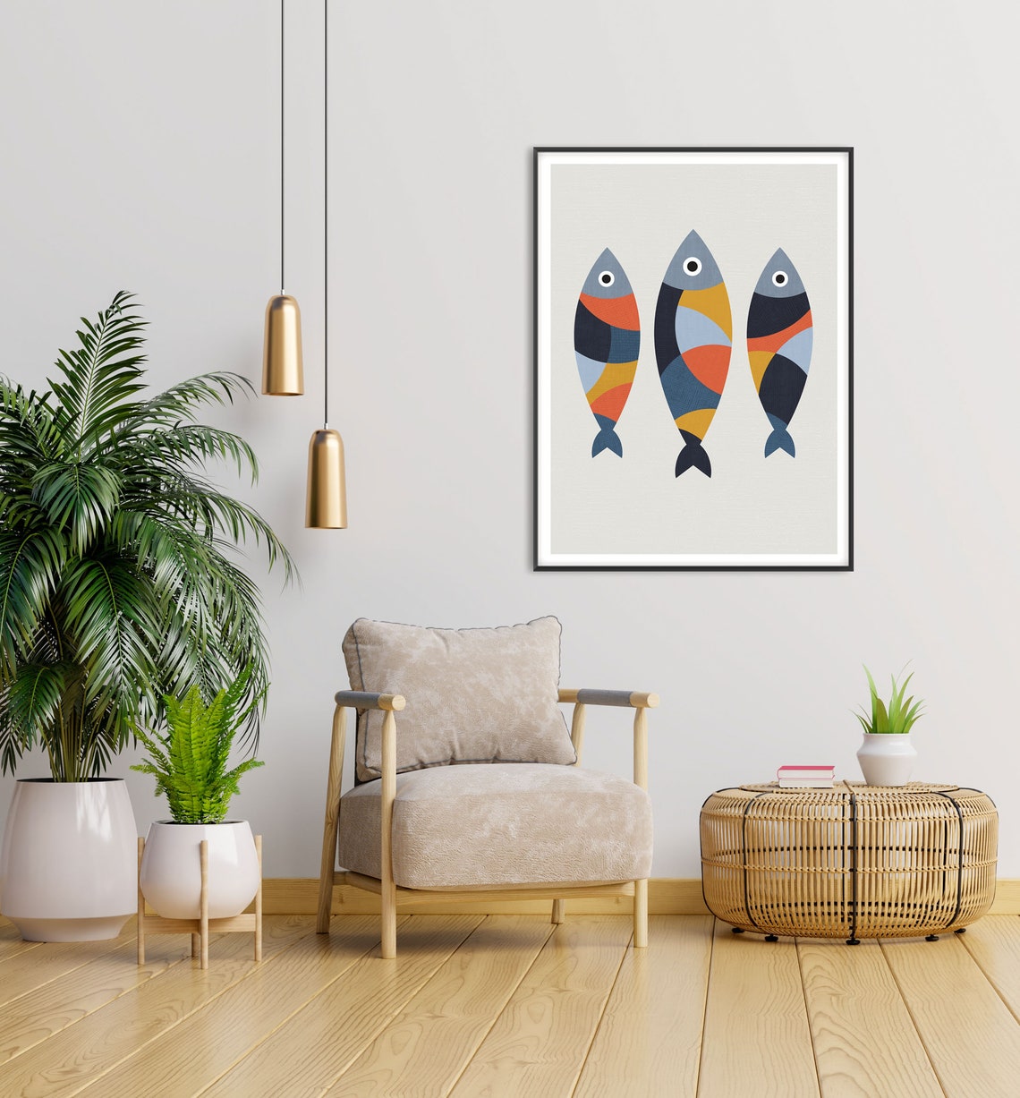 Retro Fish Print, Retro Fish Wall Art, Retro Fish Art Work, Fish Poster ...