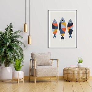 Retro Fish Print, Retro Fish Wall Art, Retro Fish Art Work, Fish Poster ...