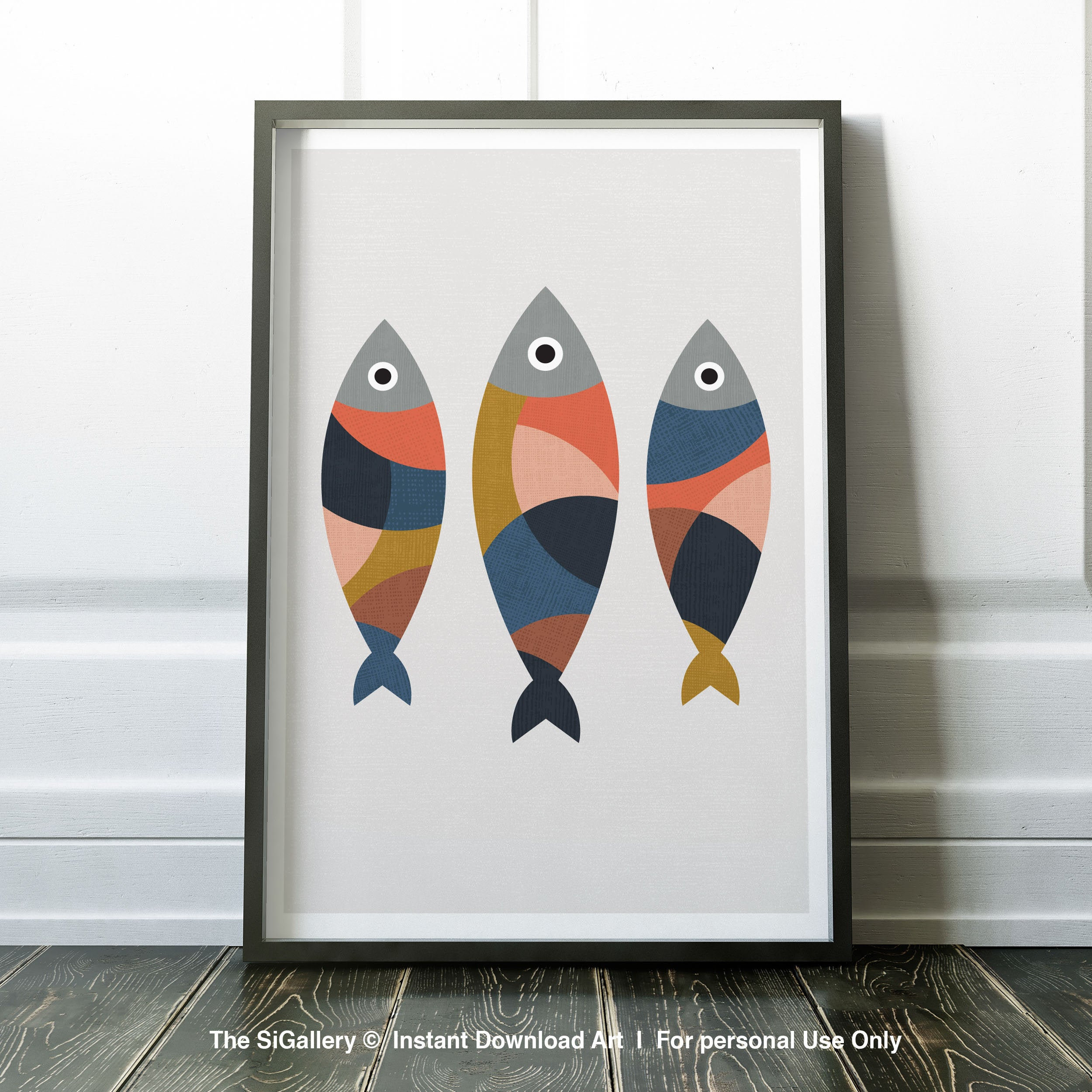 Retro Fish Print, Retro Fish Wall Art, Retro Fish Artwork, Fish Poster ...