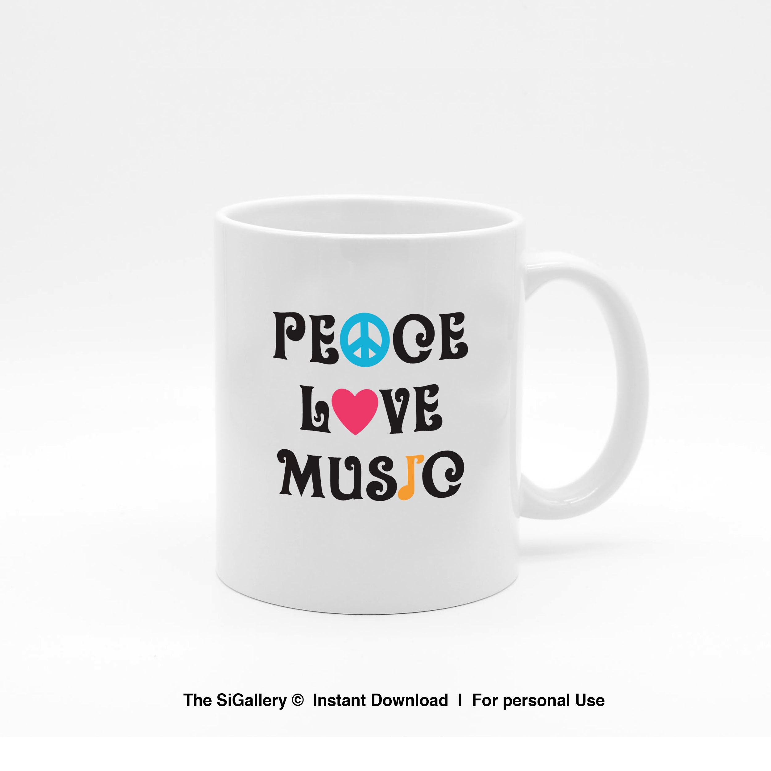 Peace Love Music Svg Clipart Design Peace Love Music Png Etsy Canada