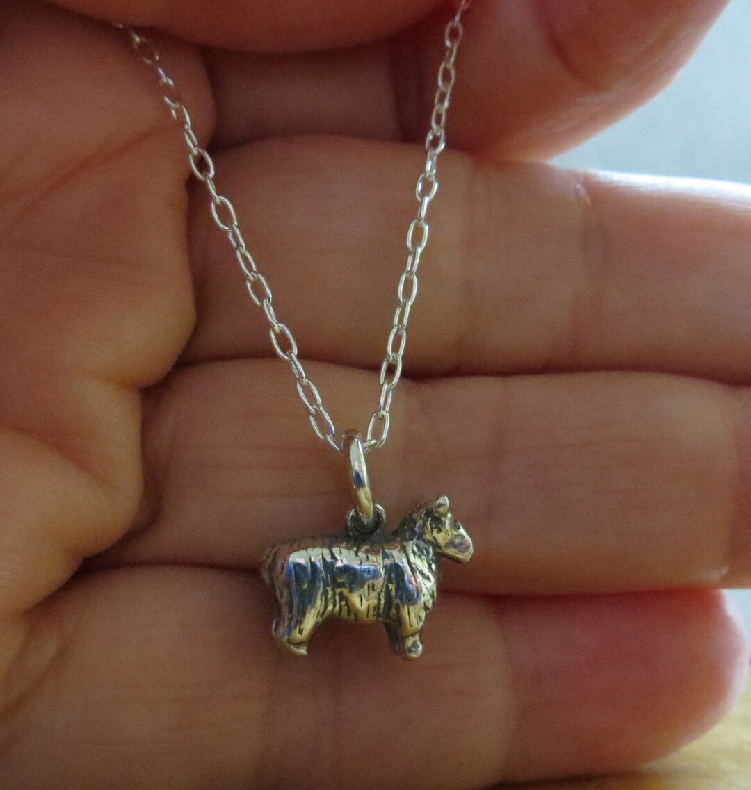 Solid 925 Sterling Silver Scottish Highland Woolly Sheep Lamb Charm ...