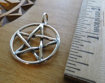 Handmade Sterling Silver Pentacle With Bezel Set 6mm Lapis - Etsy