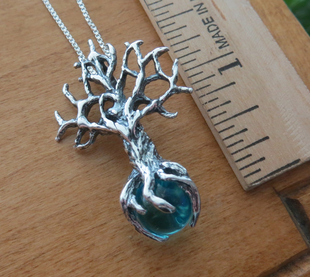Solid 925 Sterling Silver Tree of Life - Gemstone Pendant My Original ...