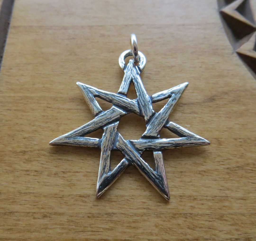 Solid 925 Sterling Silver My Original Seven Pointed Fairy Star ...
