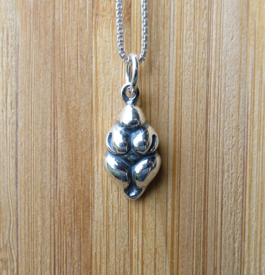 Solid 925 Sterling Silver Small Willendorf Fertility Goddess Charm ...