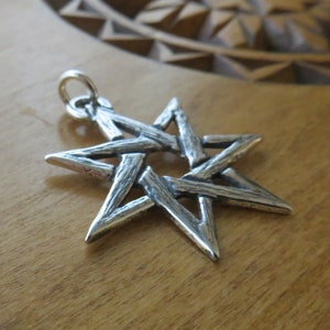 Solid 925 Sterling Silver My Original Seven Pointed Fairy Star ...