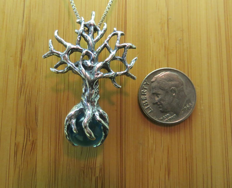 Solid 925 Sterling Silver Tree of Life - Gemstone Pendant My Original ...