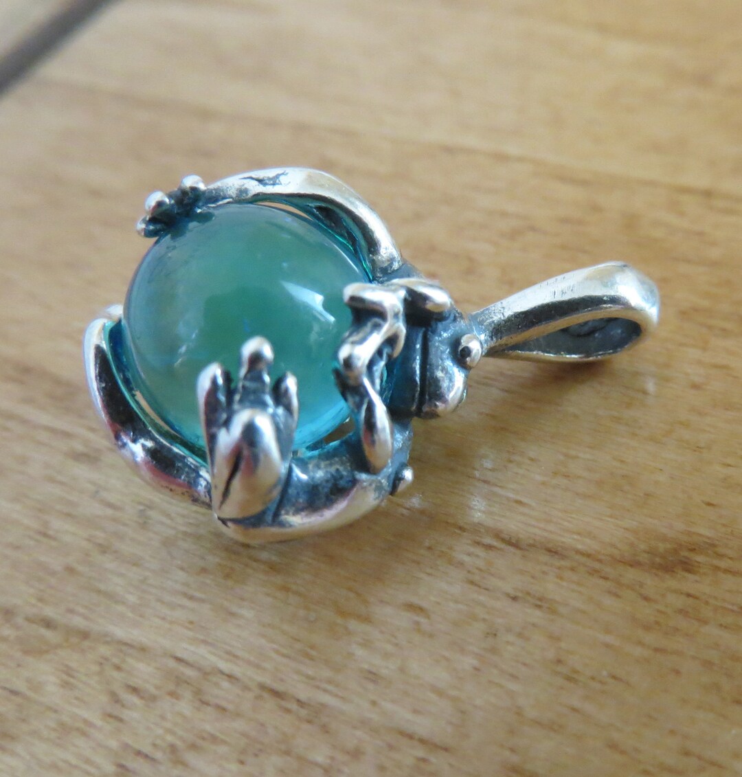 Solid 925 Sterling Silver Two Frogs With a Gemstone Pendant My Original Chains Are Optional - Etsy
