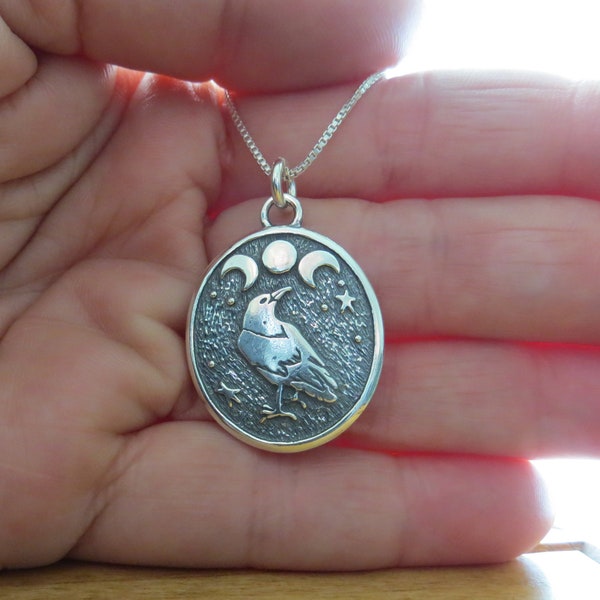 Silver Crow - Etsy