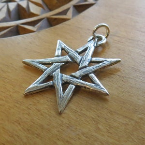 Solid 925 Sterling Silver My Original Seven Pointed Fairy Star ...