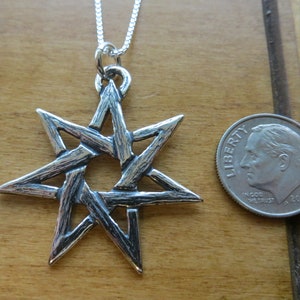 Solid 925 Sterling Silver My Original Seven Pointed Fairy Star ...
