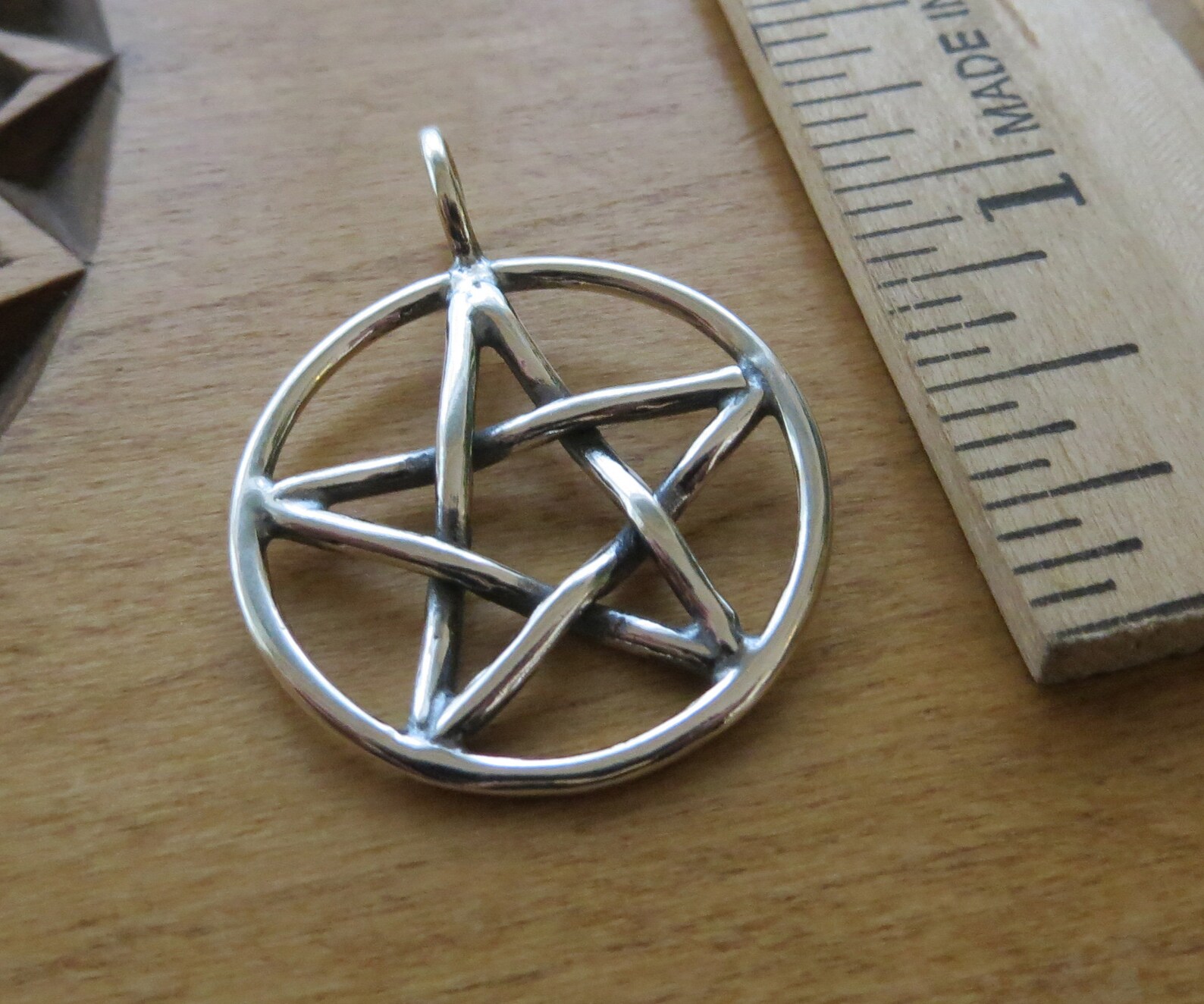 Solid 925 Handcast STERLING SILVER Large Pentagram Pentacle - Etsy