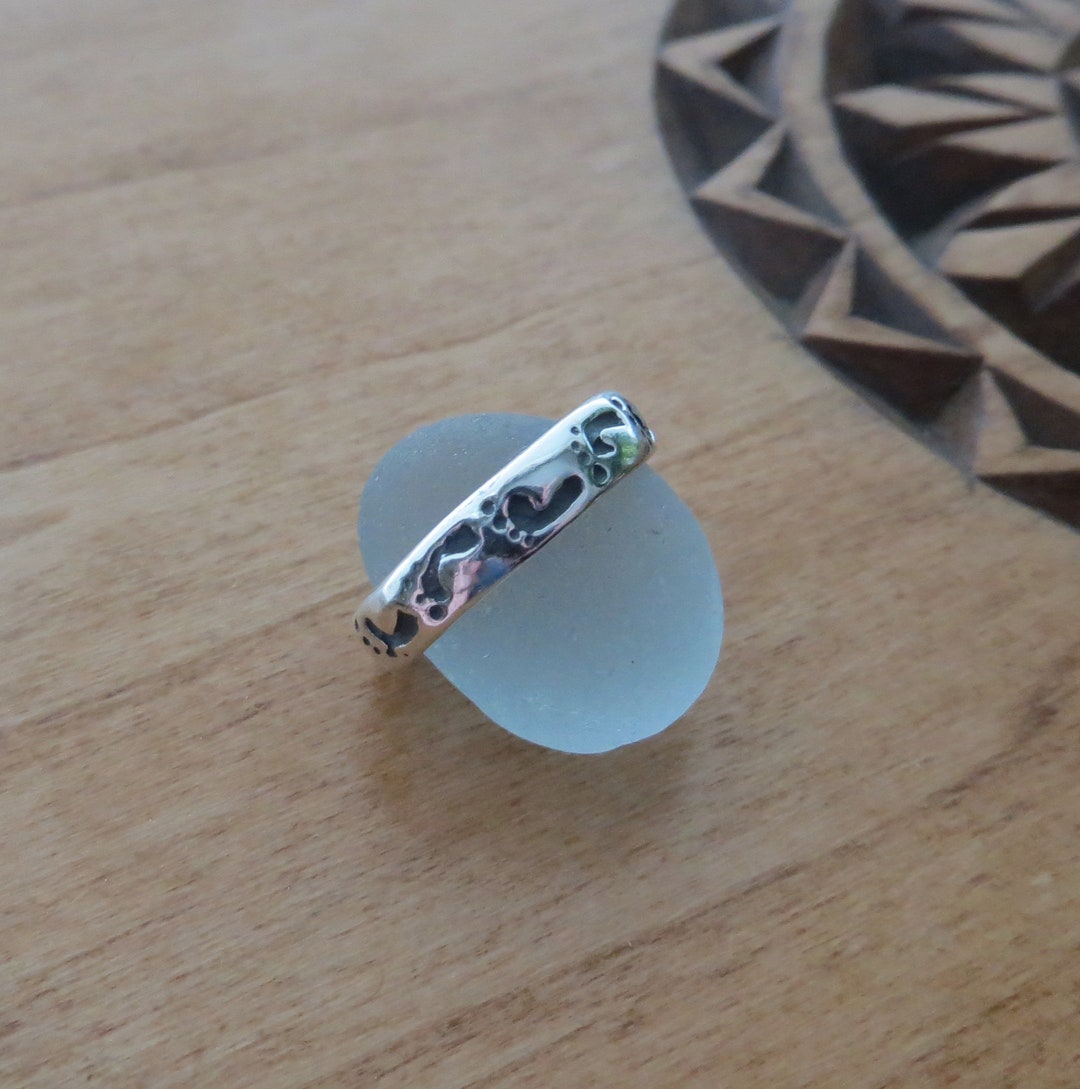Solid 925 Sterling Silver Footprints in the Sand - Toe Ring - Summer ...