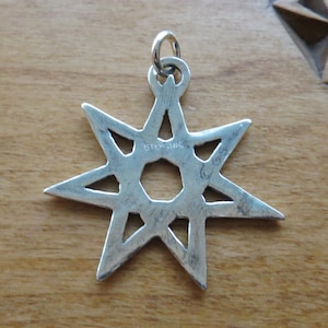 Solid 925 Sterling Silver My Original Seven Pointed Fairy Star ...