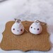 Dim Sum Earrings Pork Bun Bao Polymer Clay Dangle Studs - Etsy