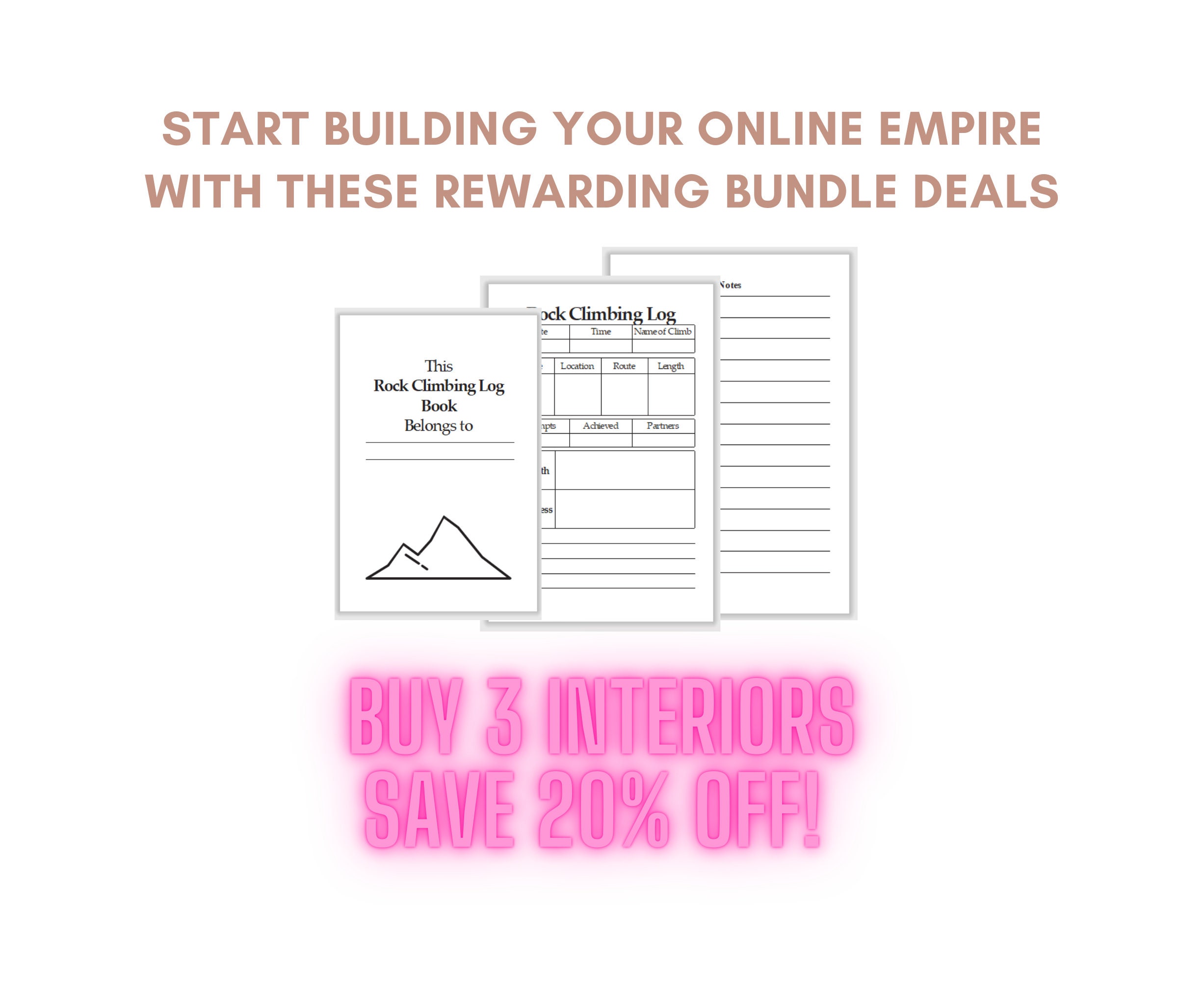 Rock Climbing Log Book Amazon KDP Ready to Use. Blank Pages. Lined. 6 X ...