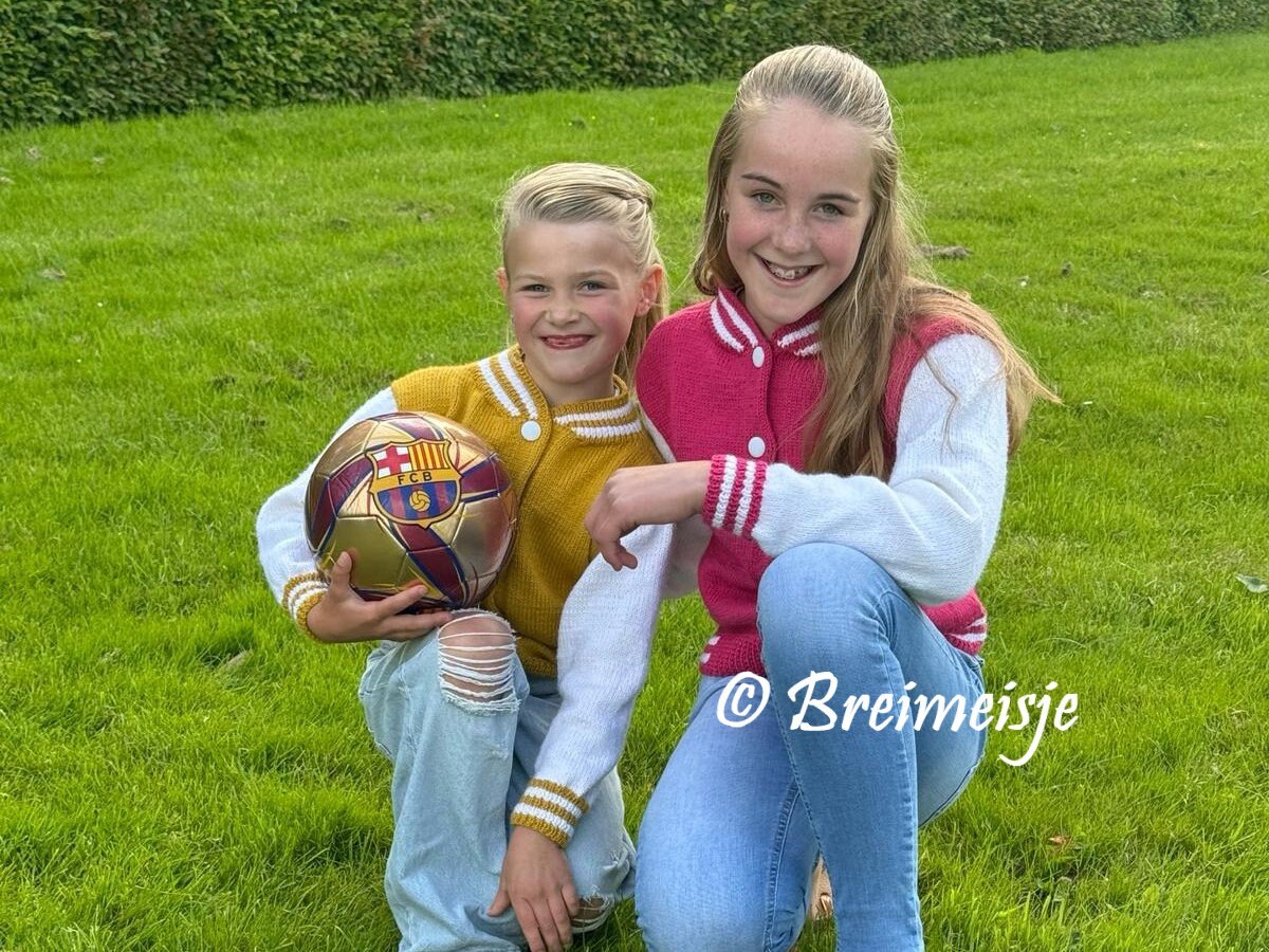 Letterman Jacket Knitting Pattern Kids 5 Sizes 2-12 Years | Back to ...