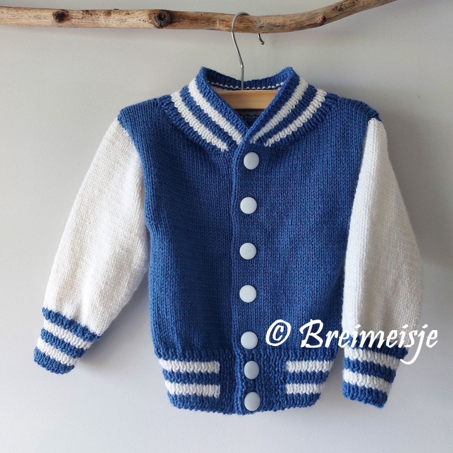 Letterman Jacket Knitting Pattern Baby 4 Sizes 0-24 Months | Varsity ...
