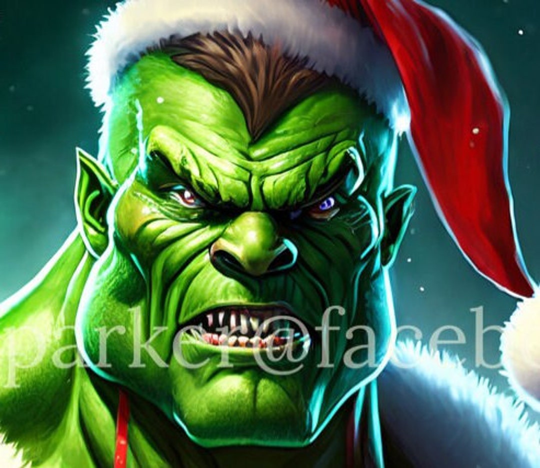 Holiday Hulk AI 3D Image - Etsy