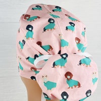 Dachshund Scrub Cap: Modern Unisex Nurse Hat, CNA, MD, Vet, Tech, Gifts ...