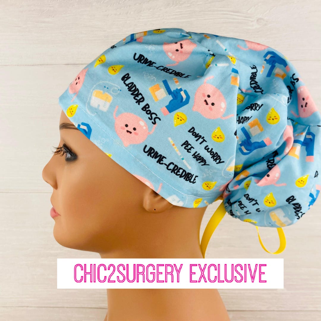 Scrub Hats for Women - Women's Tieback Hat - Scrub Caps - Bladder Boss ...